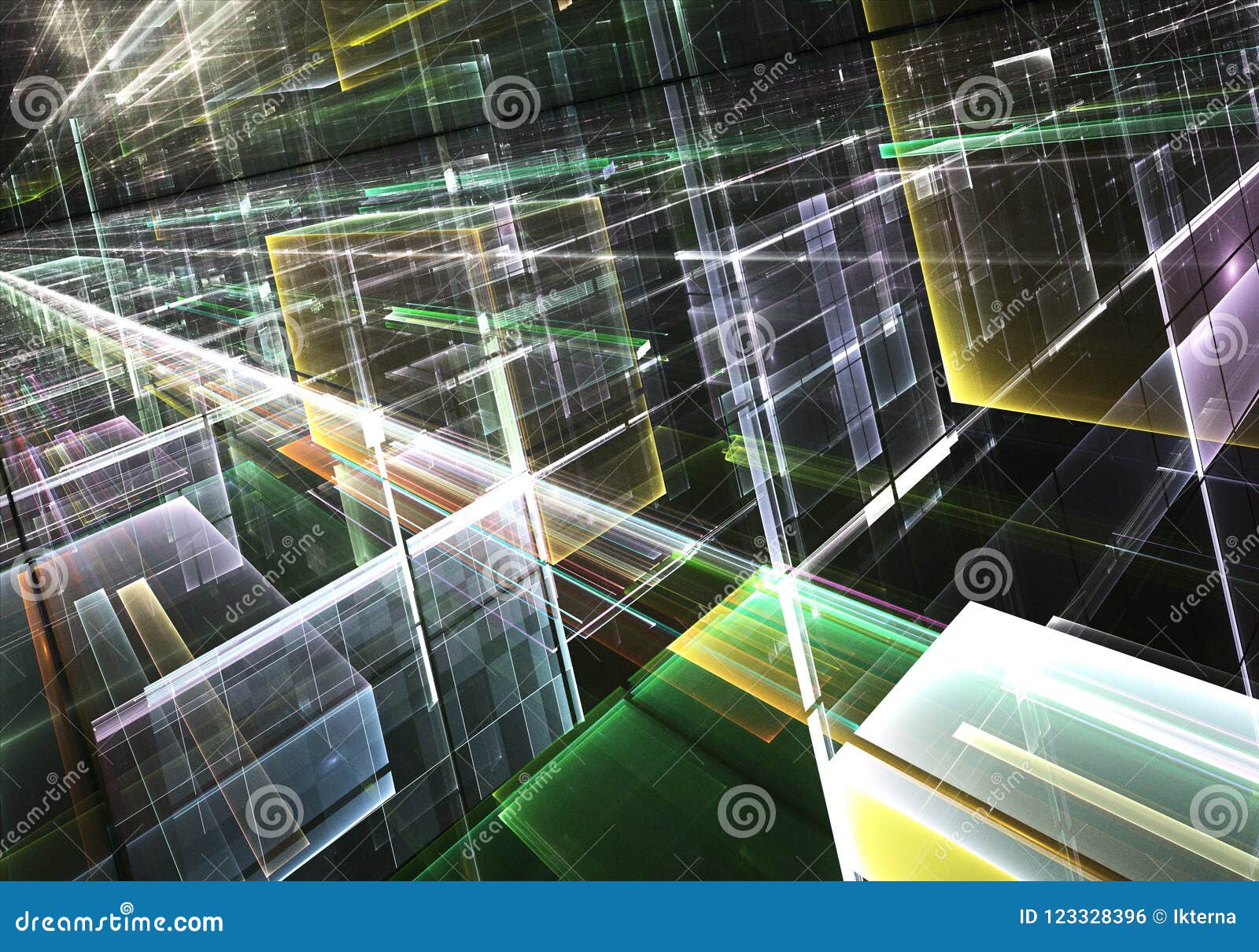 Abstract Technology 3D Illustration Stock Illustration - Illustration ...