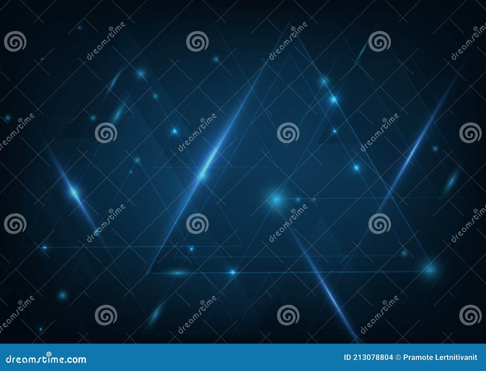 Abstract Technology Dark Blue Triangles Shape and Lines Background with ...