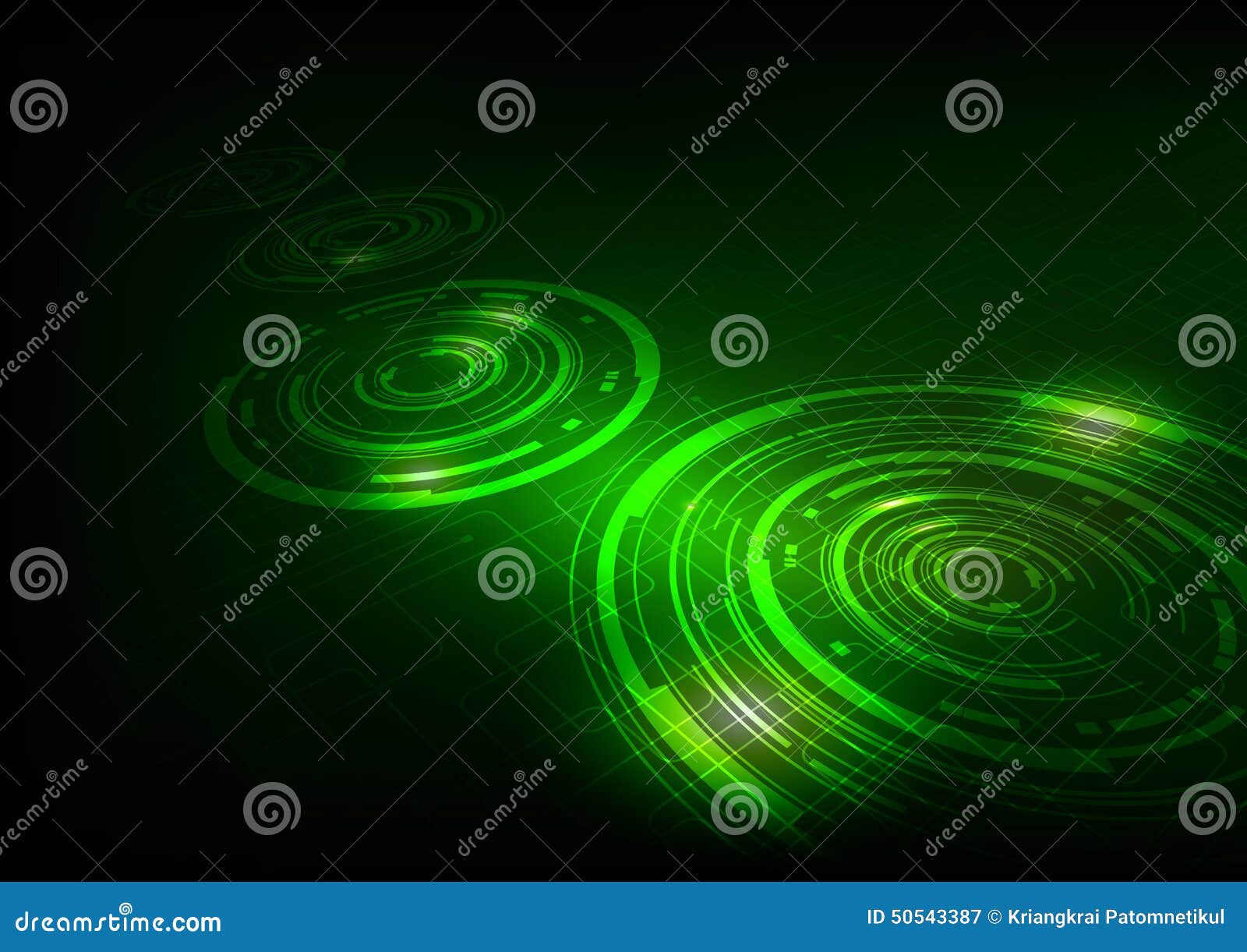Abstract Technology Dark Green Background Stock Vector - Illustration ...