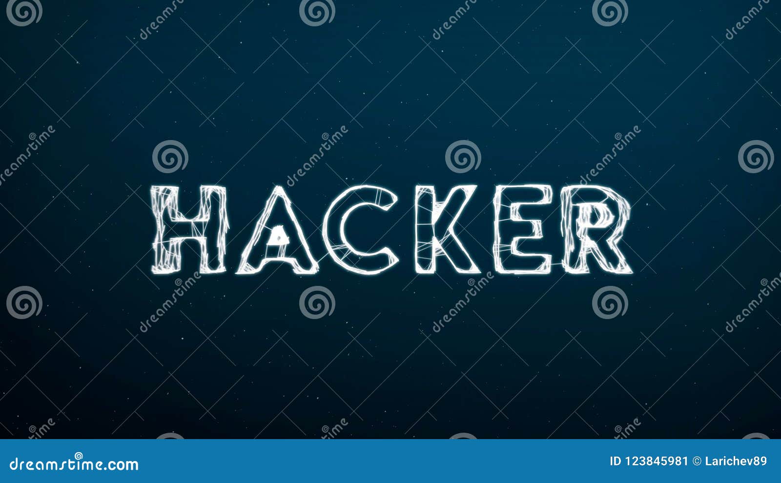 Abstract Technology Digital Backgrounds With Word Of HACKER. 3D Rending ...