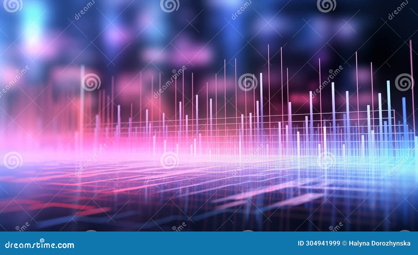 Abstract Technology Digital Equalizer Background. Sound Wave Equalizer ...