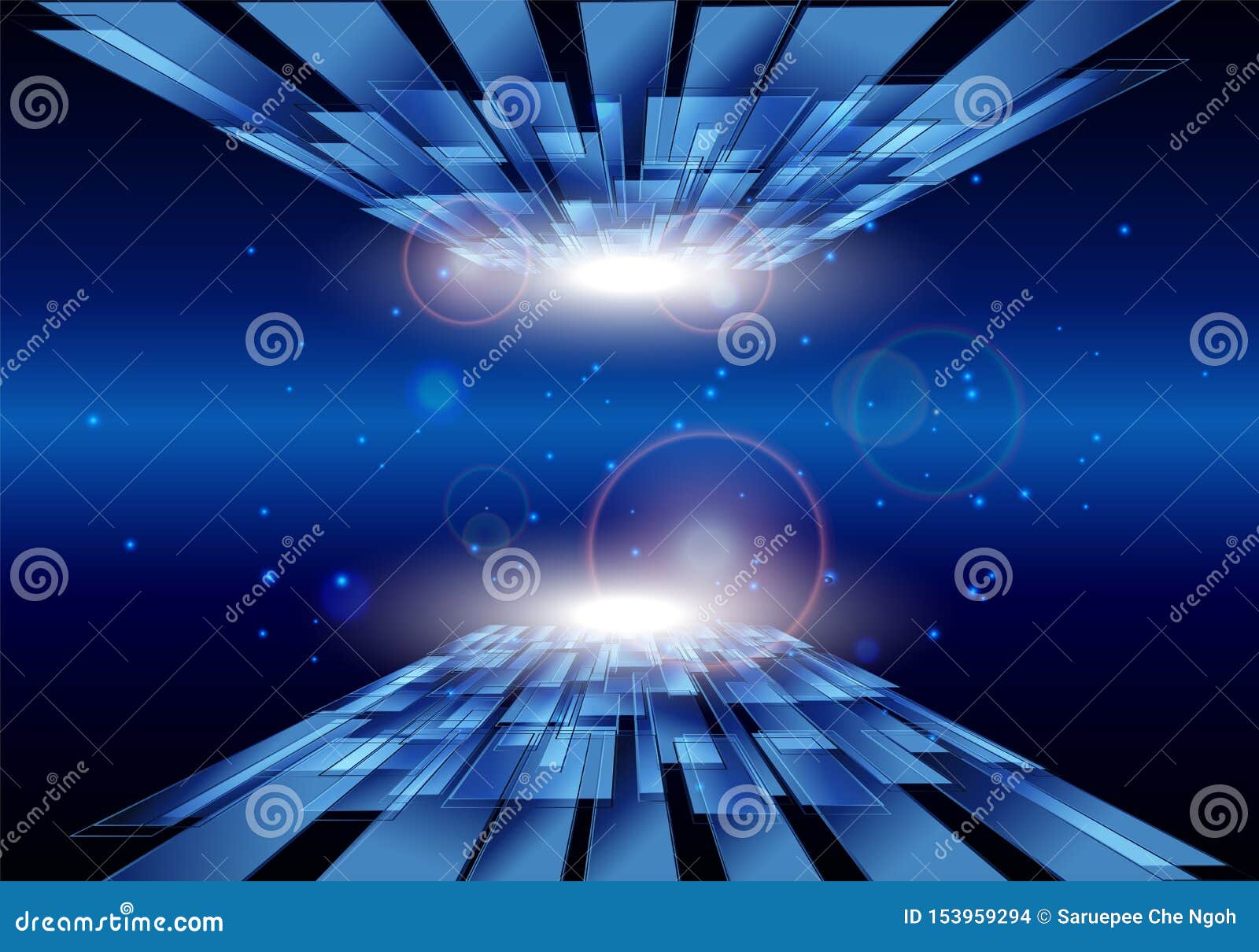 Abstract Technology Digital Hi Tech with Blue Line Concept Background ...