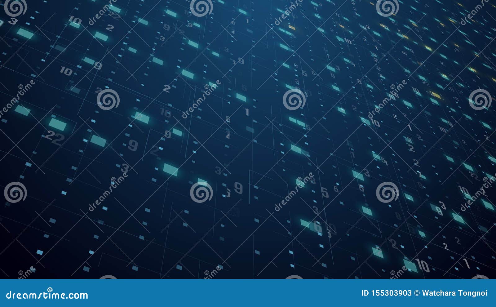 Abstract Technology Floating Code Number Digital Grid Motion Background ...