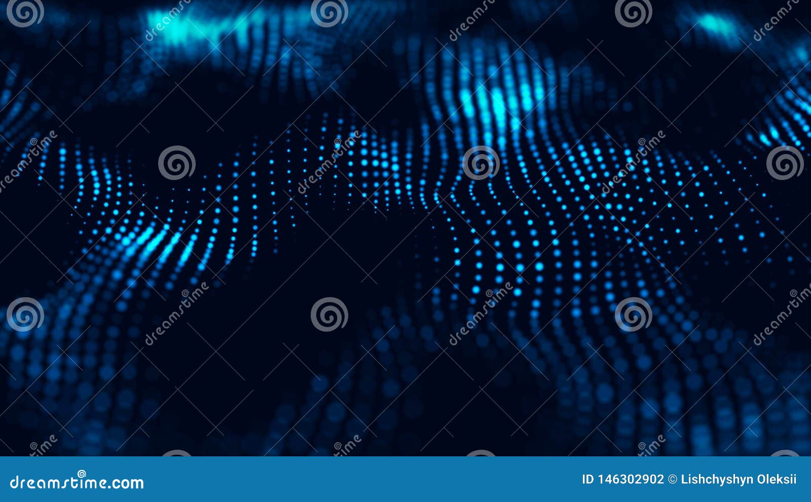 Abstract Technology Flow Background. Futuristic Dots Background with a ...