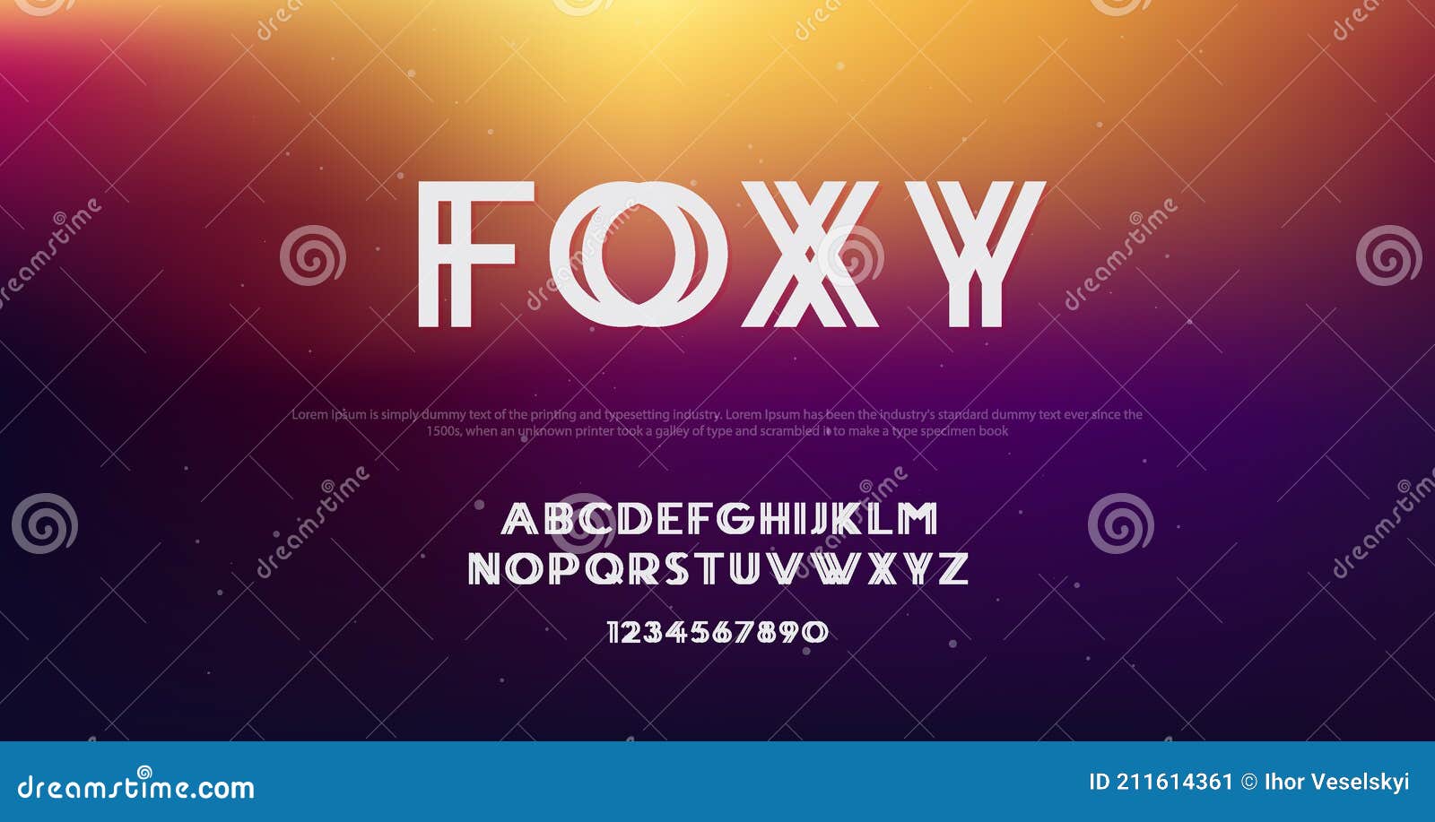 Abstract Technology Foxy Font and Alphabet Stock Vector - Illustration ...