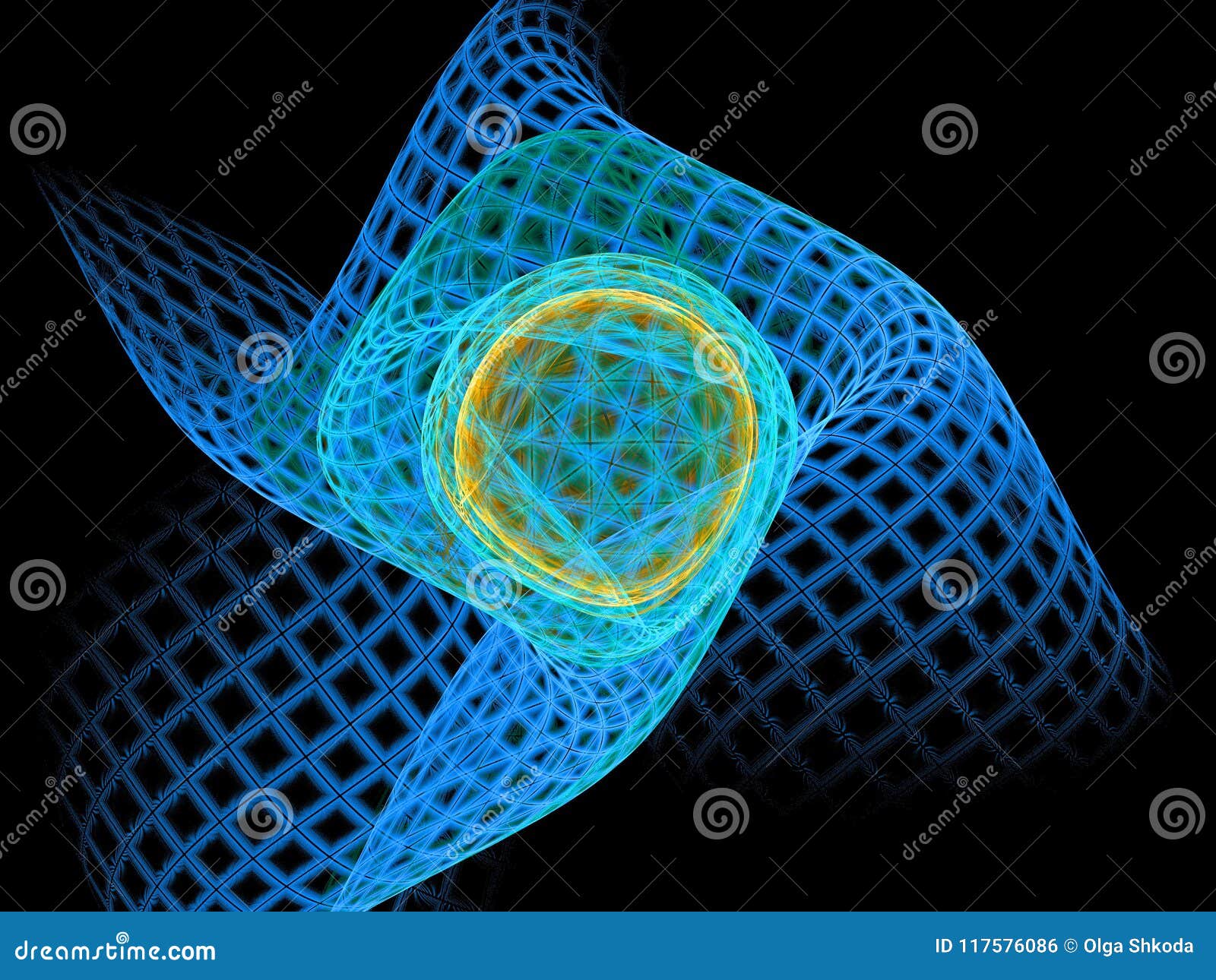 Abstract Technology Fractal Stock Illustration - Illustration of ...