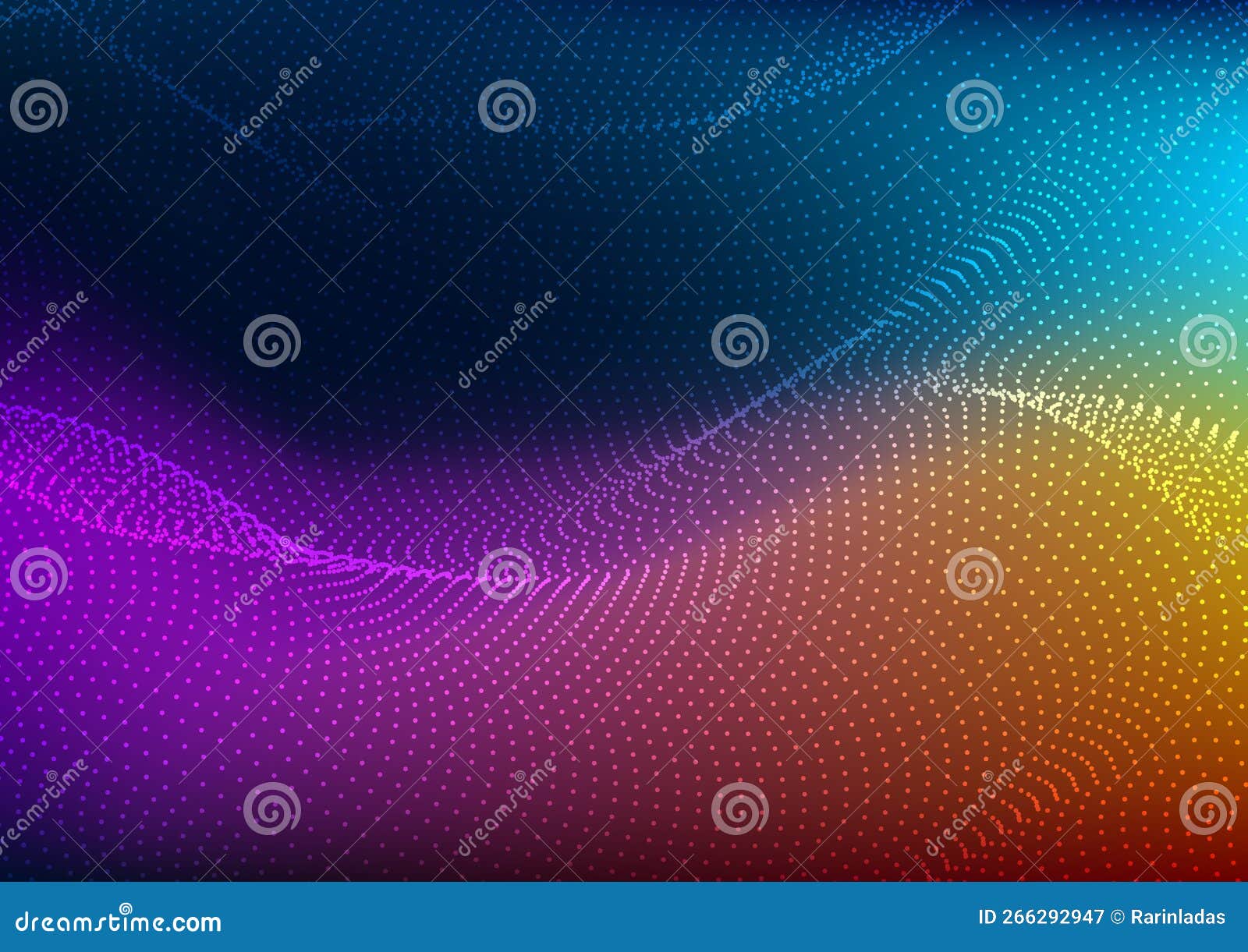 Abstract Technology Furturistic Design Dots Flow Particles Dynamic Wave ...