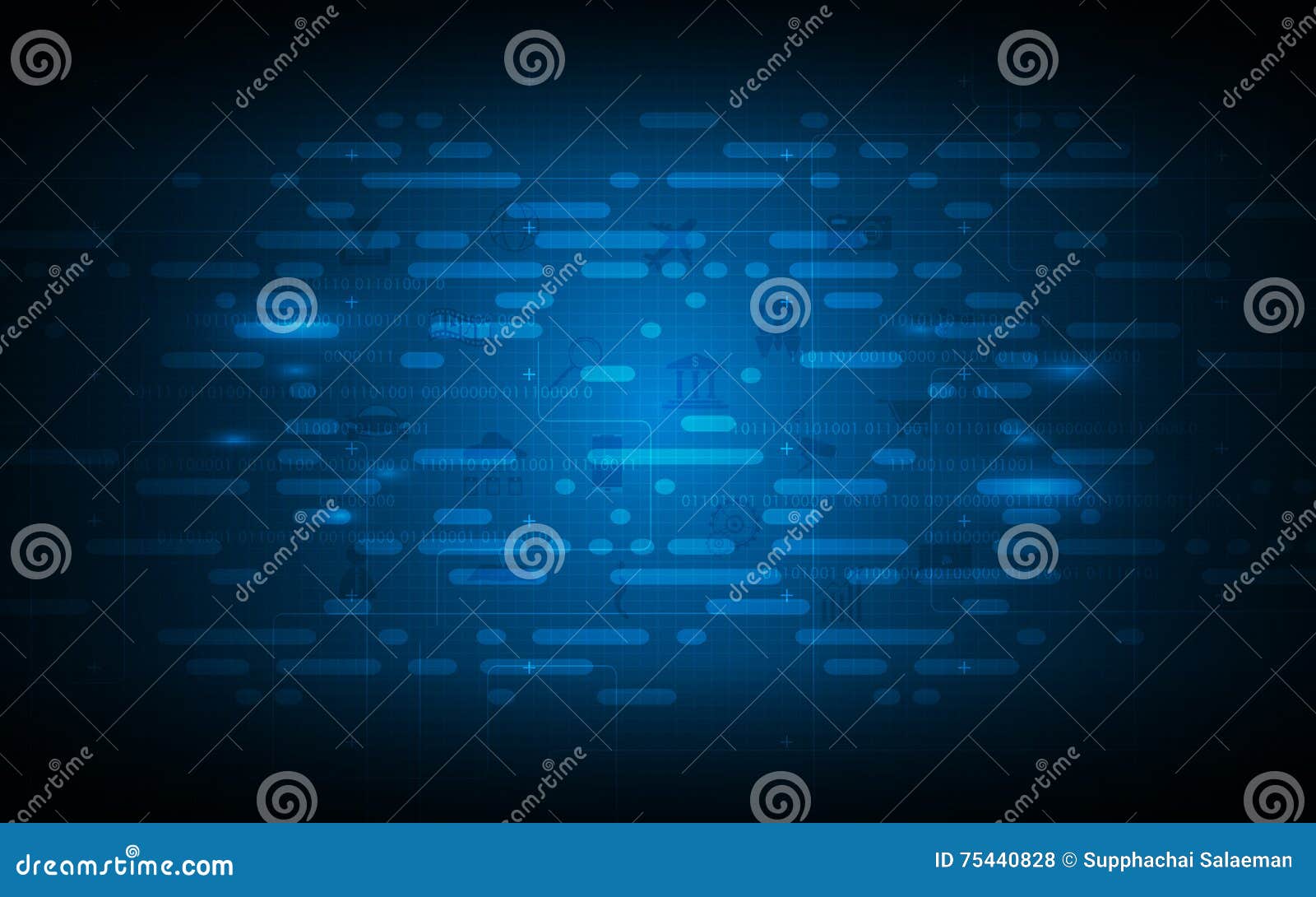 Abstract Technology Future Concept with Internet of Things Icon Pattern ...