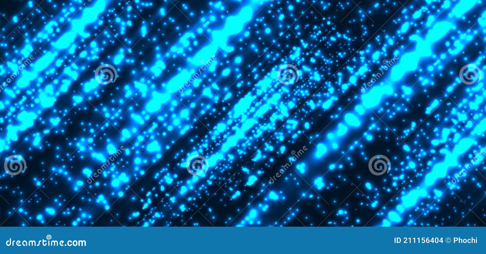 Abstract Technology Futuristic Blue Magic Particles Lines Light ...