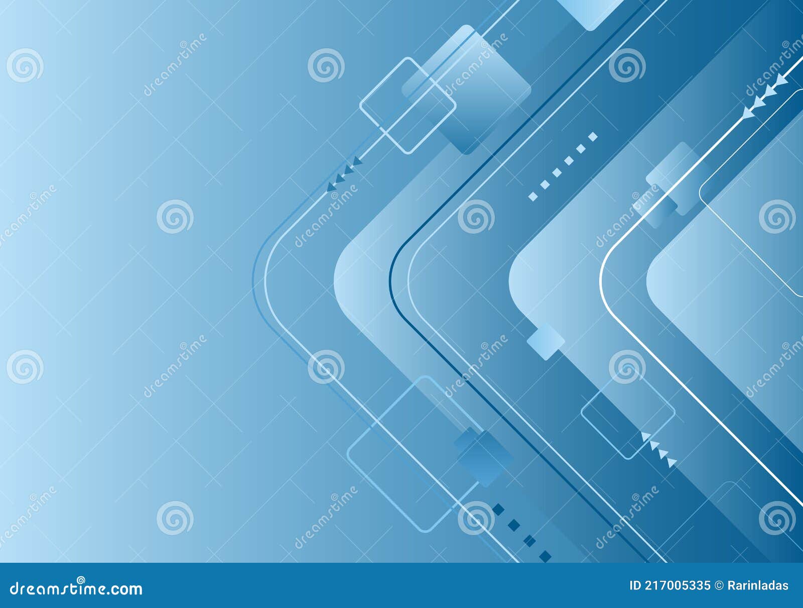 Abstract Technology Futuristic Concept Blue Square Geometric ...