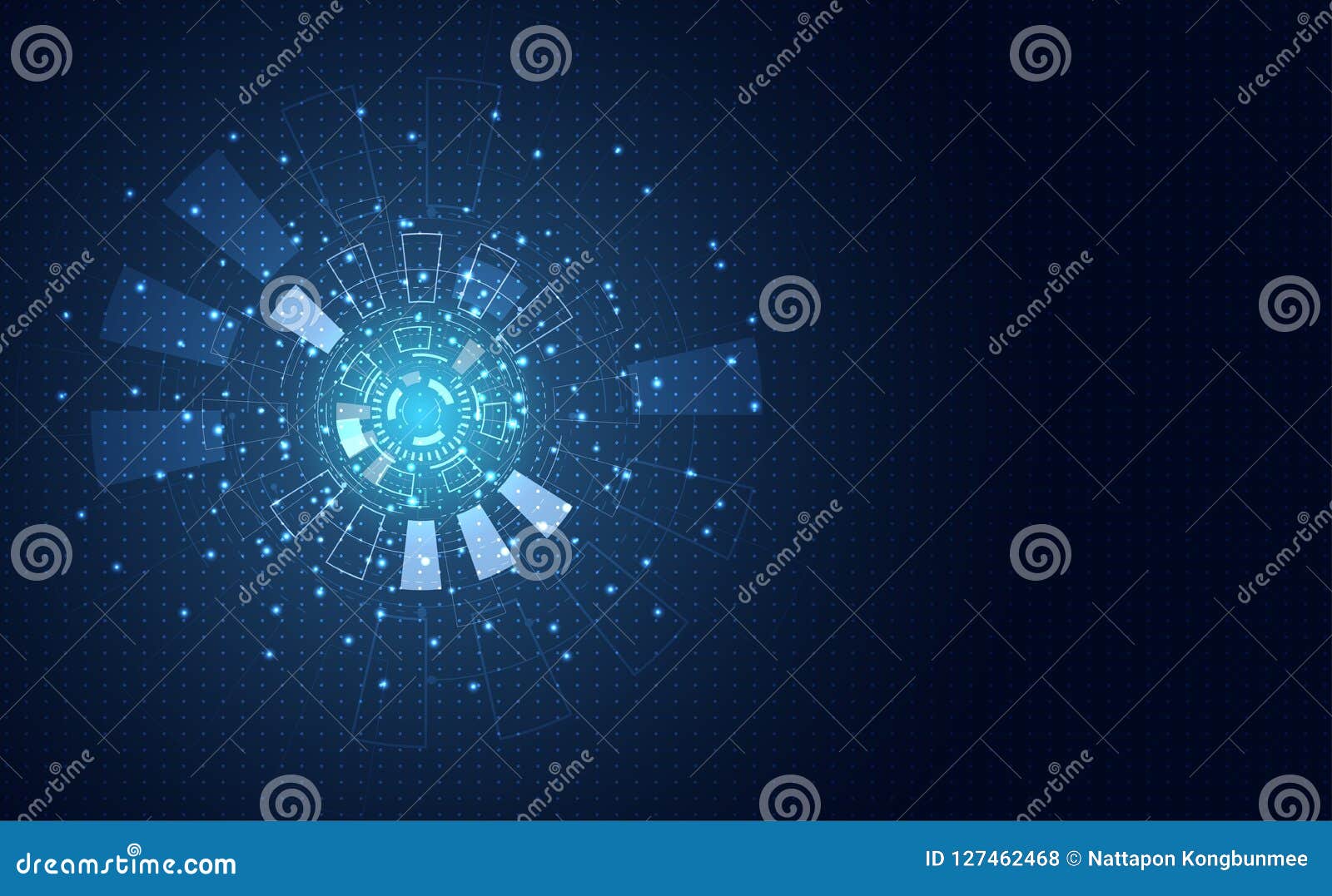 Abstract Technology Futuristic Concept Circle Digital Program Co Stock ...