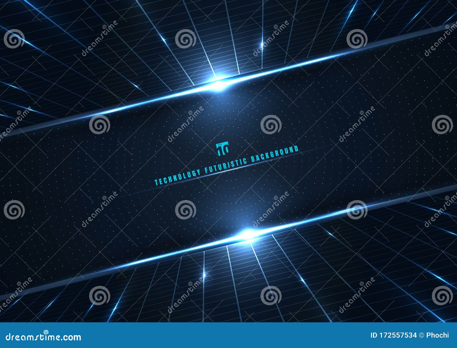 Perspective Grid Background 3d Vector Illustration. Model Projection ...