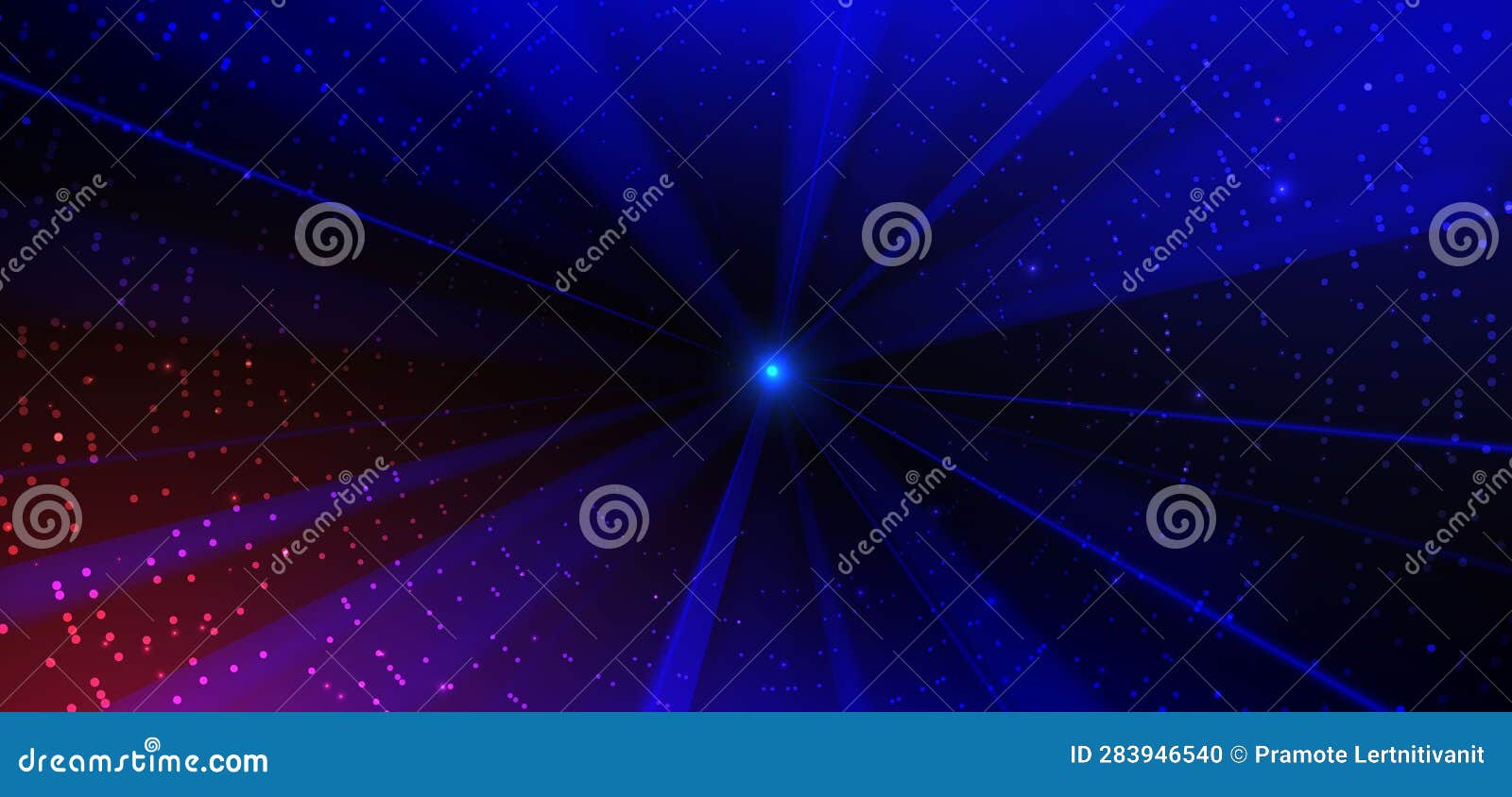 Abstract Technology Futuristic Glowing Neon Blue Light Ray on Dark Blue ...