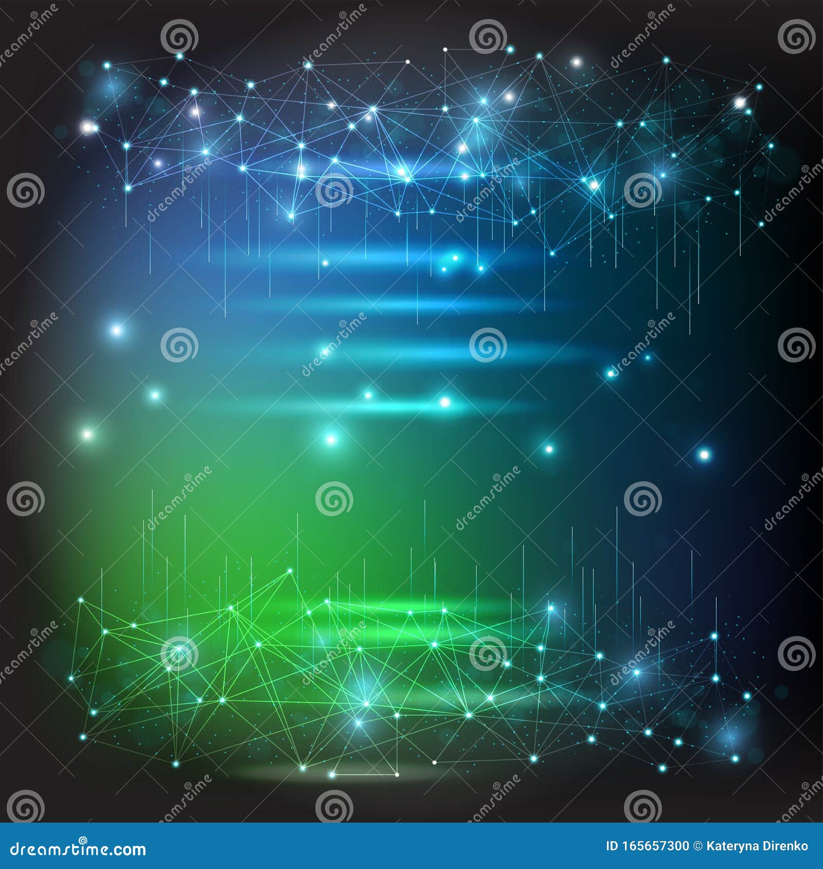 Abstract Technology Futuristic Network. Computer Geometric Digital ...