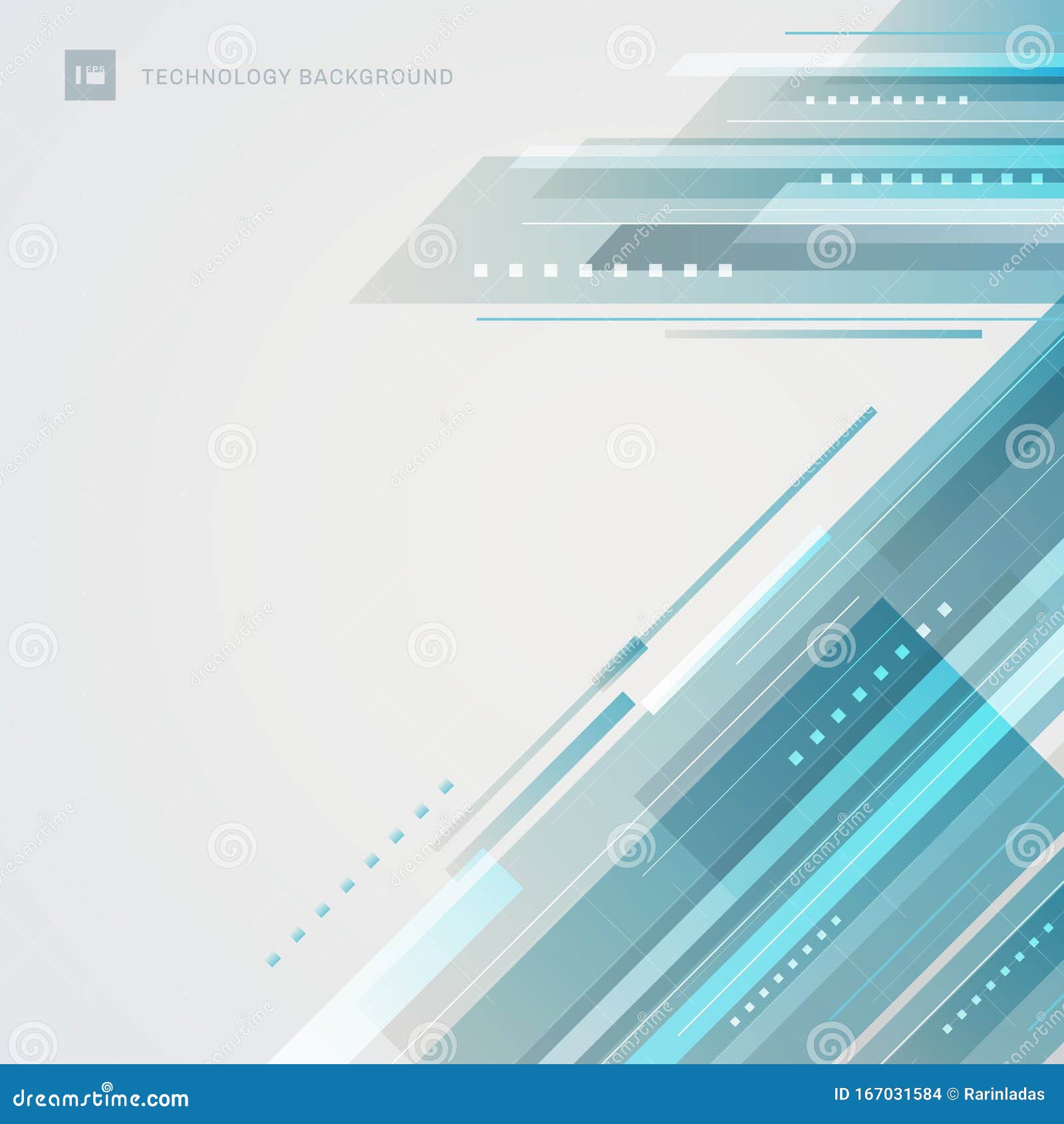 Abstract Technology Futuristic Style Blue Geometric Pattern Overlap on ...