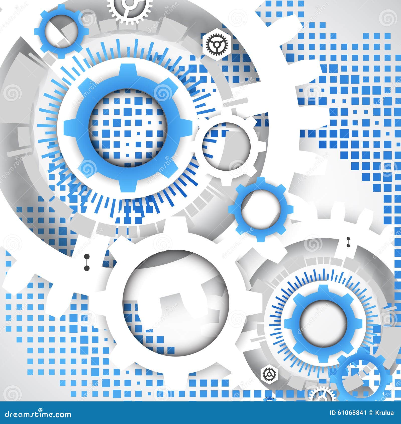 Abstract Technology Gears Background. Stock Vector - Illustration of ...