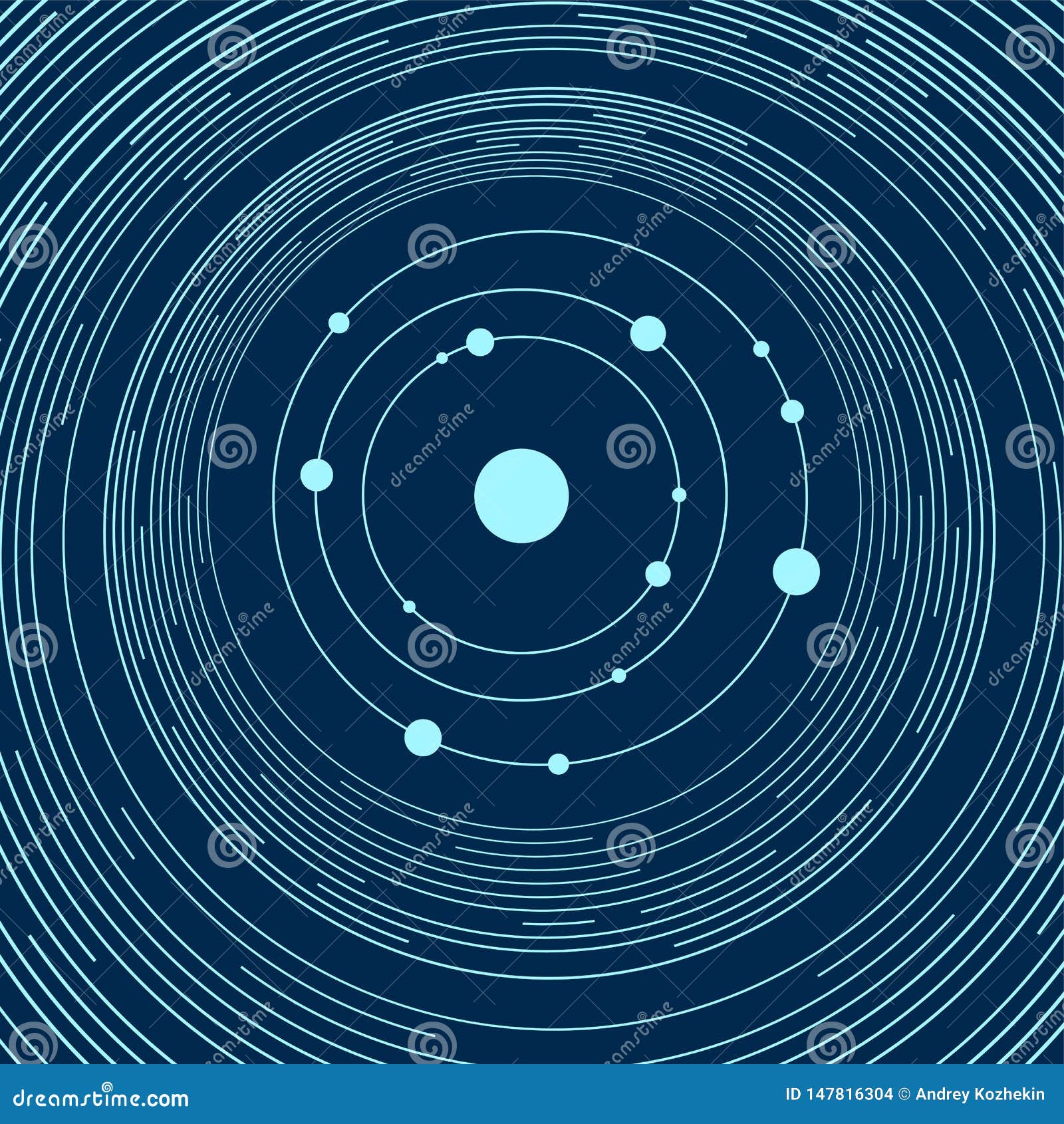 Abstract Technology Geometric Background. Abstract Solar System ...