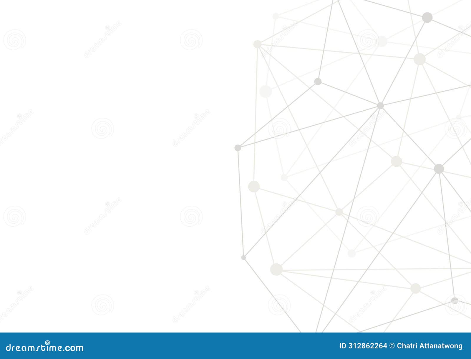 Abstract Technology Geometric Polygon Mesh Lines and Dots Connection ...