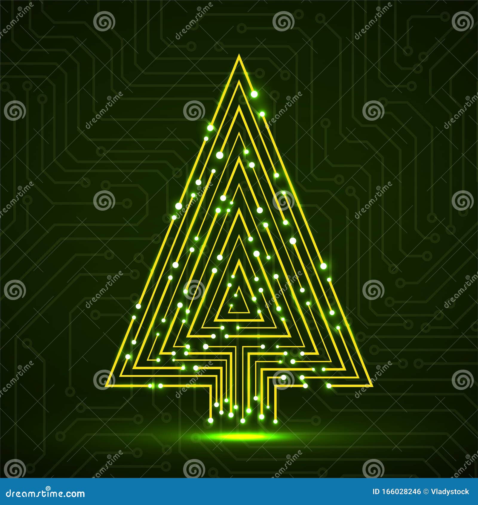 Abstract Technology Glowing Christmas Tree Made from Circuit Board ... Abstract Technology Glowing Christmas Tree Made from Circuit Board ...