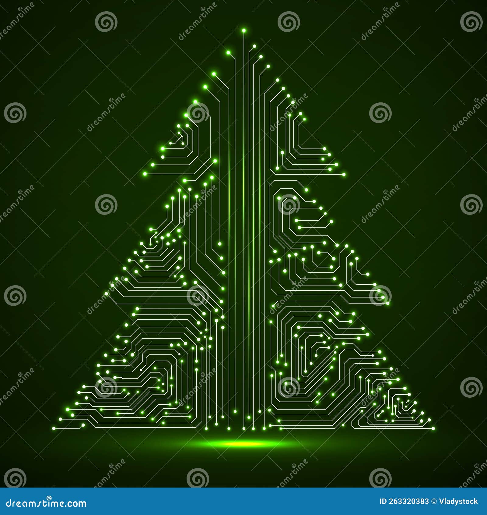 Abstract Technology Glowing Christmas Tree, Neon Circuit Board Stock ... Abstract Technology Glowing Christmas Tree, Neon Circuit Board Stock ...