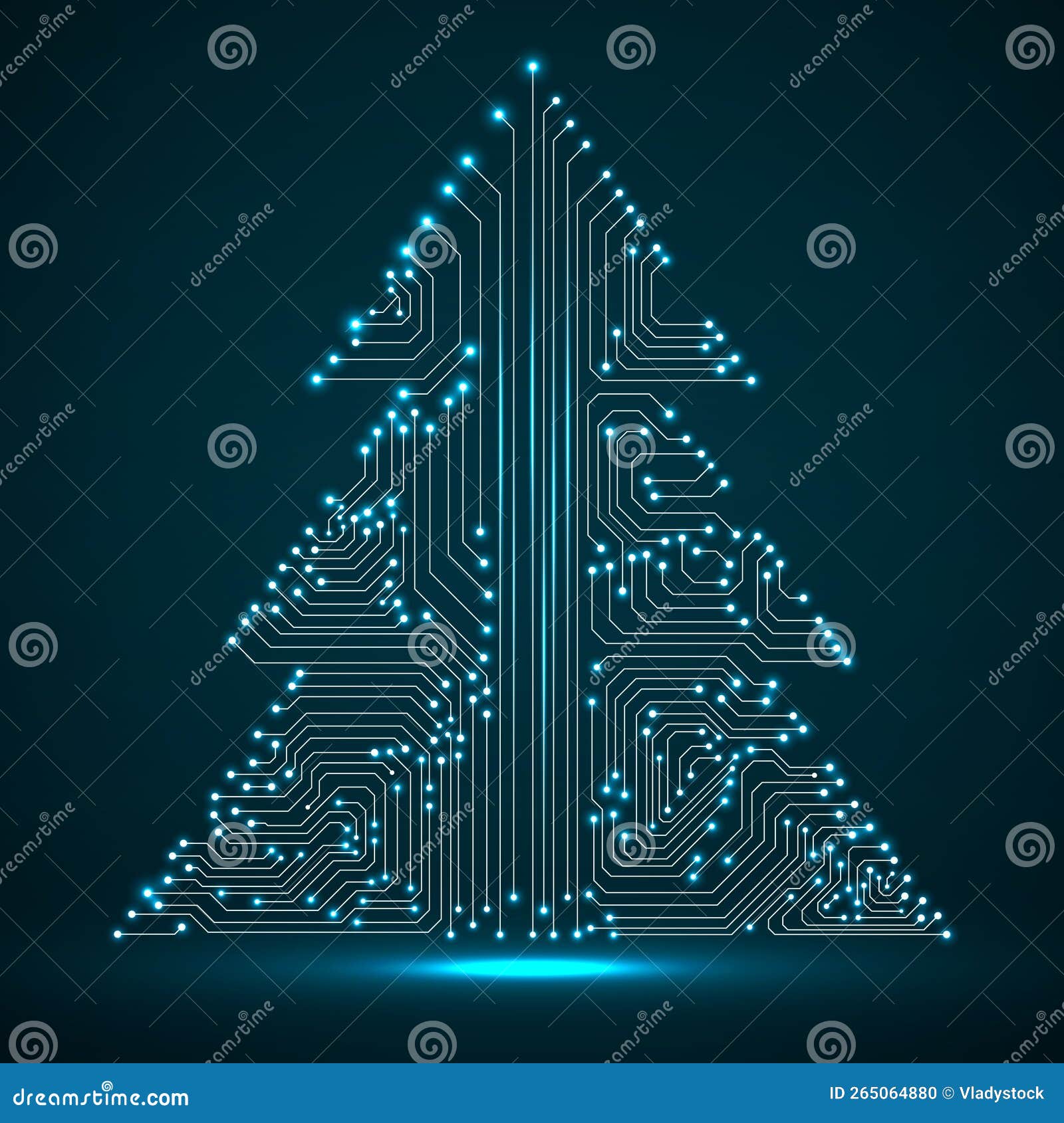 Abstract Technology Glowing Christmas Tree, Neon Circuit Board Stock ... Abstract Technology Glowing Christmas Tree, Neon Circuit Board Stock ...