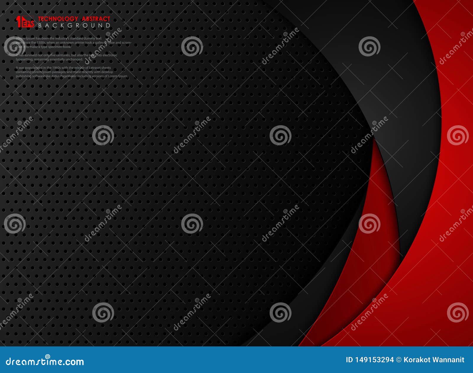 Abstract Technology Gradient Red and Black Template Geometry Steel ...