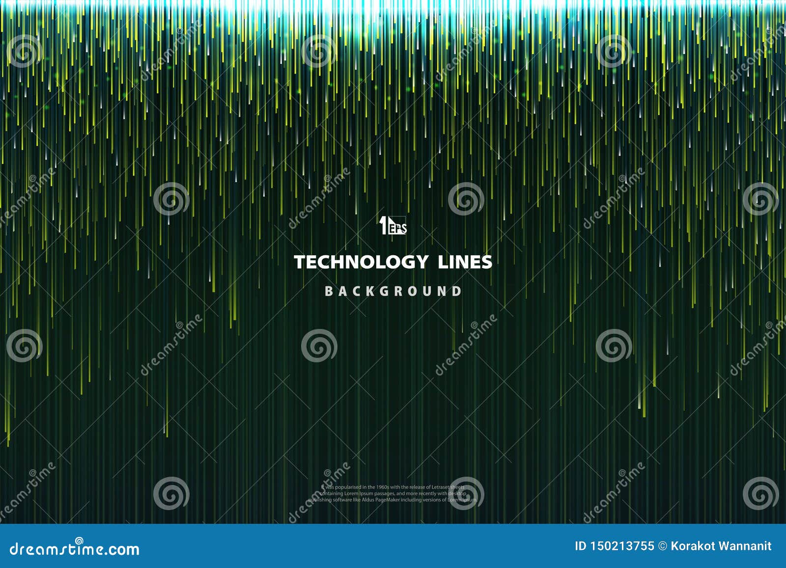 Abstract Technology Green Lines Pattern Design of Elements Design ...