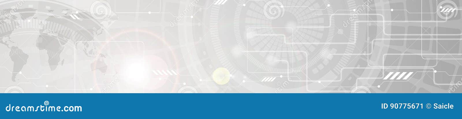 Abstract Technology Grey Web Header Banner Stock Vector - Illustration ...