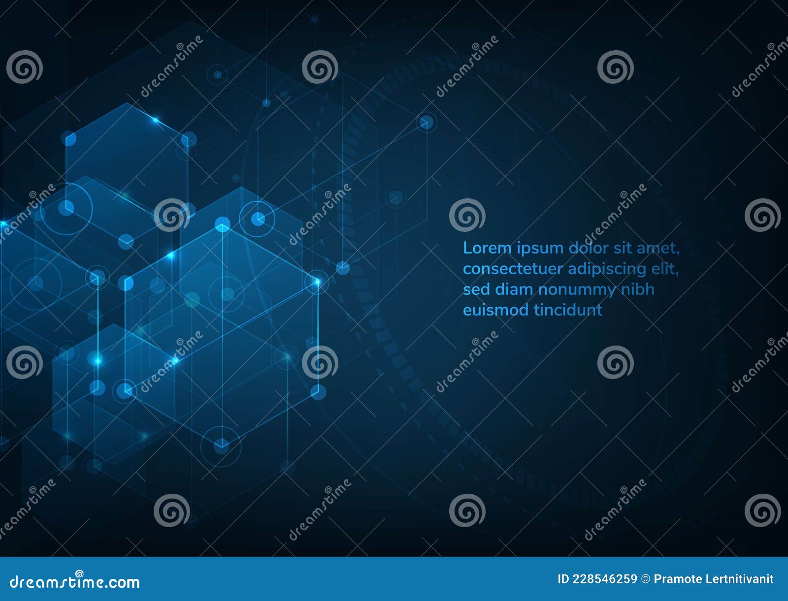 Abstract Technology Hexagon Concept Background Stock Illustration ...