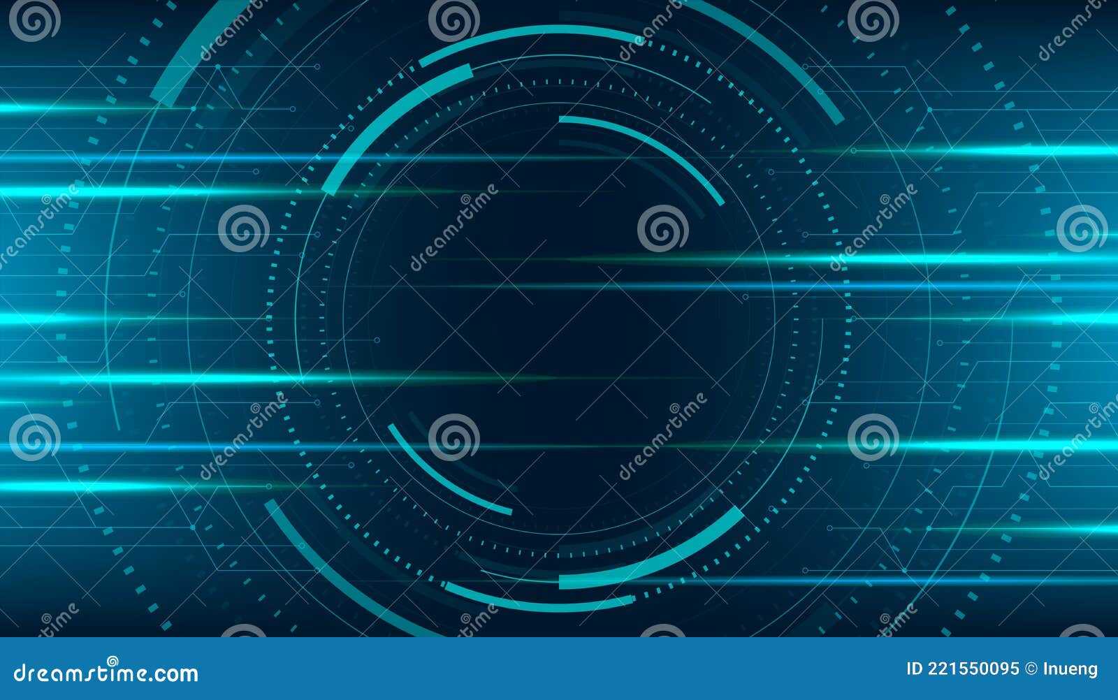 Abstract Technology Horizontal Motion Style Concept. Digital Technology ...