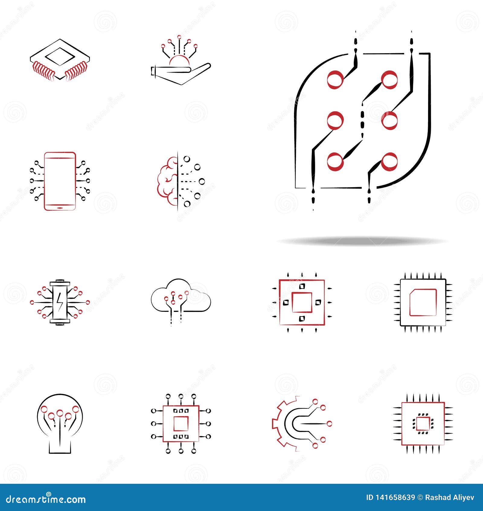 Abstract Technology Icon. Electronics Icons Universal Set for Web and ...