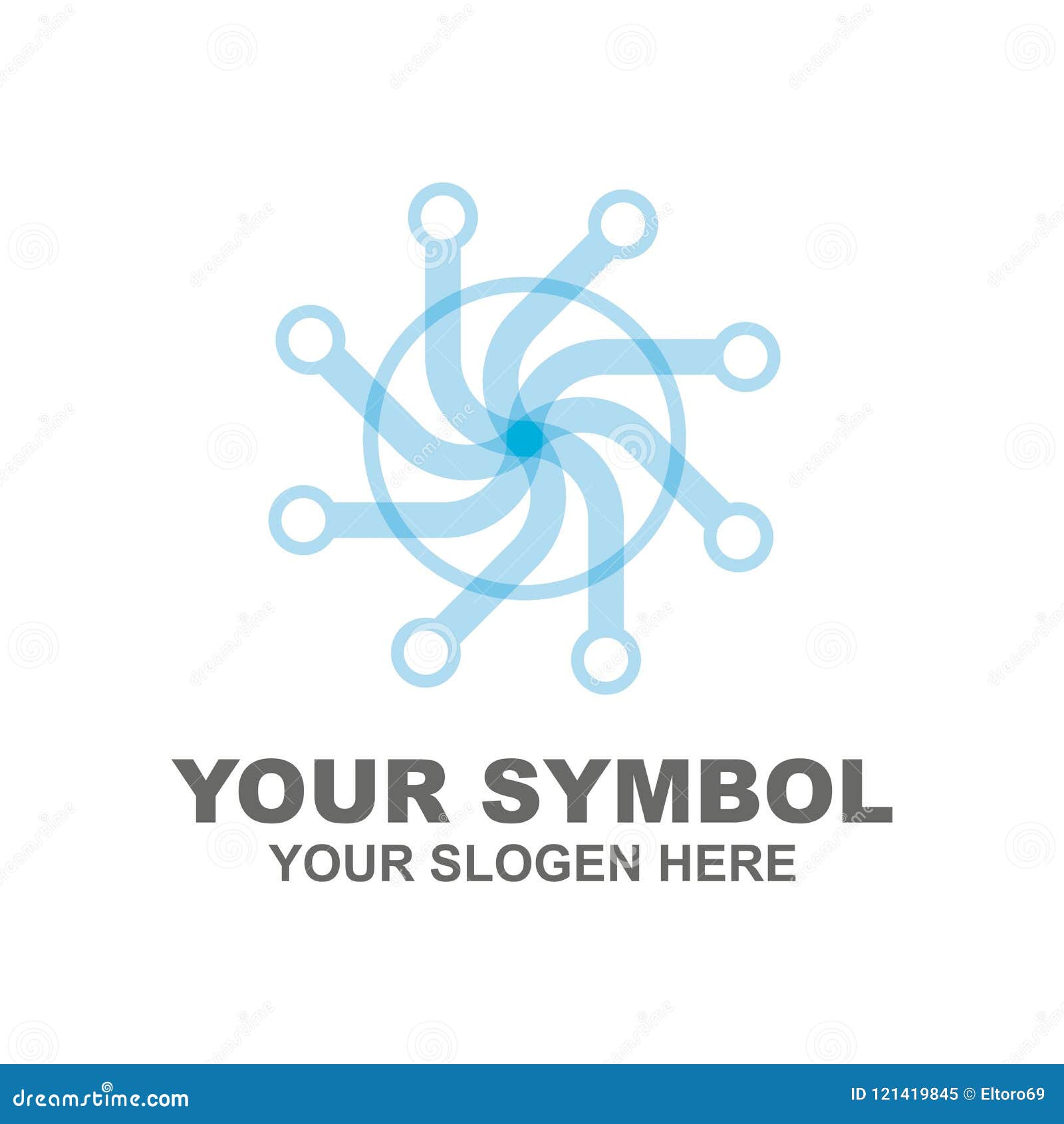 Abstract Technology Icon Template Stock Vector - Illustration of ...