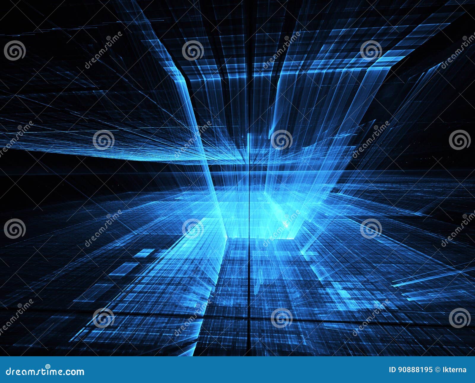 Abstract Technology Illustration, 3D Illustration Stock Illustration ...