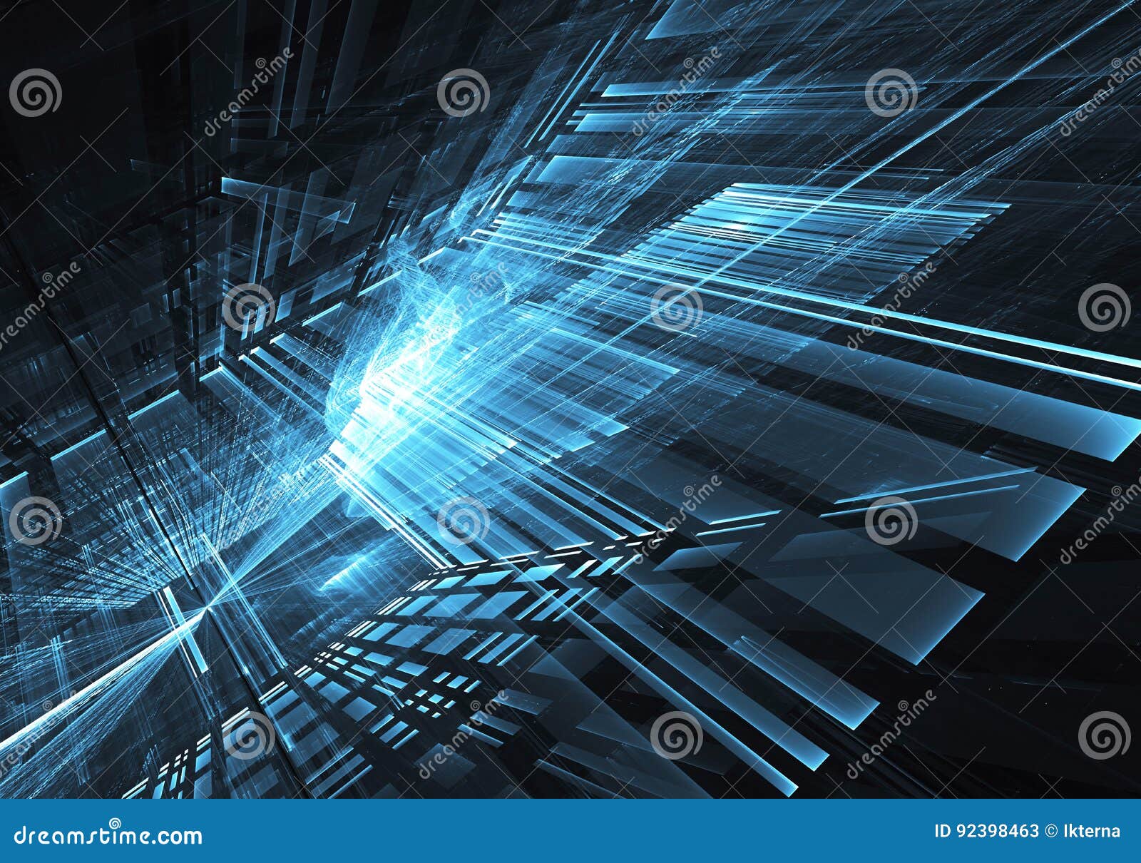 Abstract Technology Illustration, 3D Illustration Stock Illustration ...