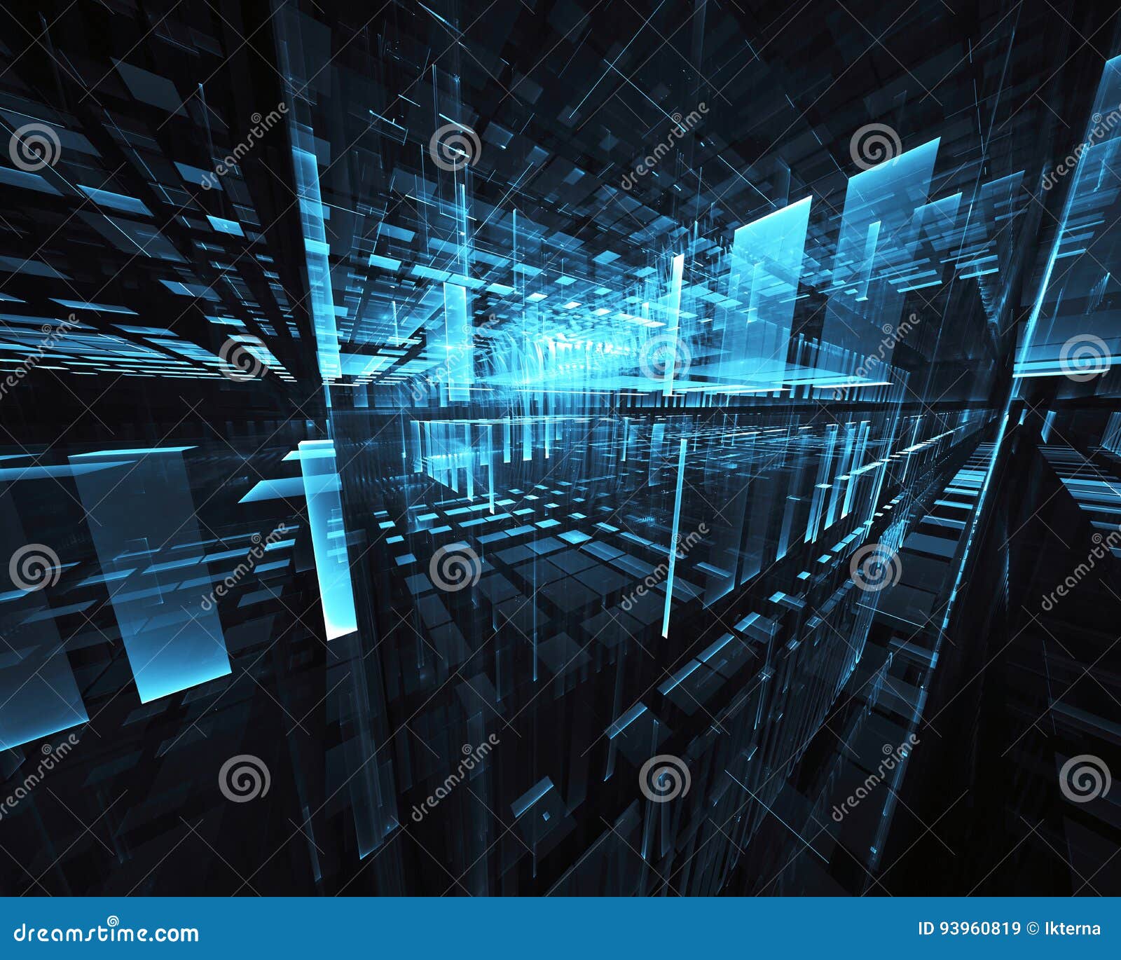 Abstract Technology Illustration, 3D Illustration Stock Illustration ...