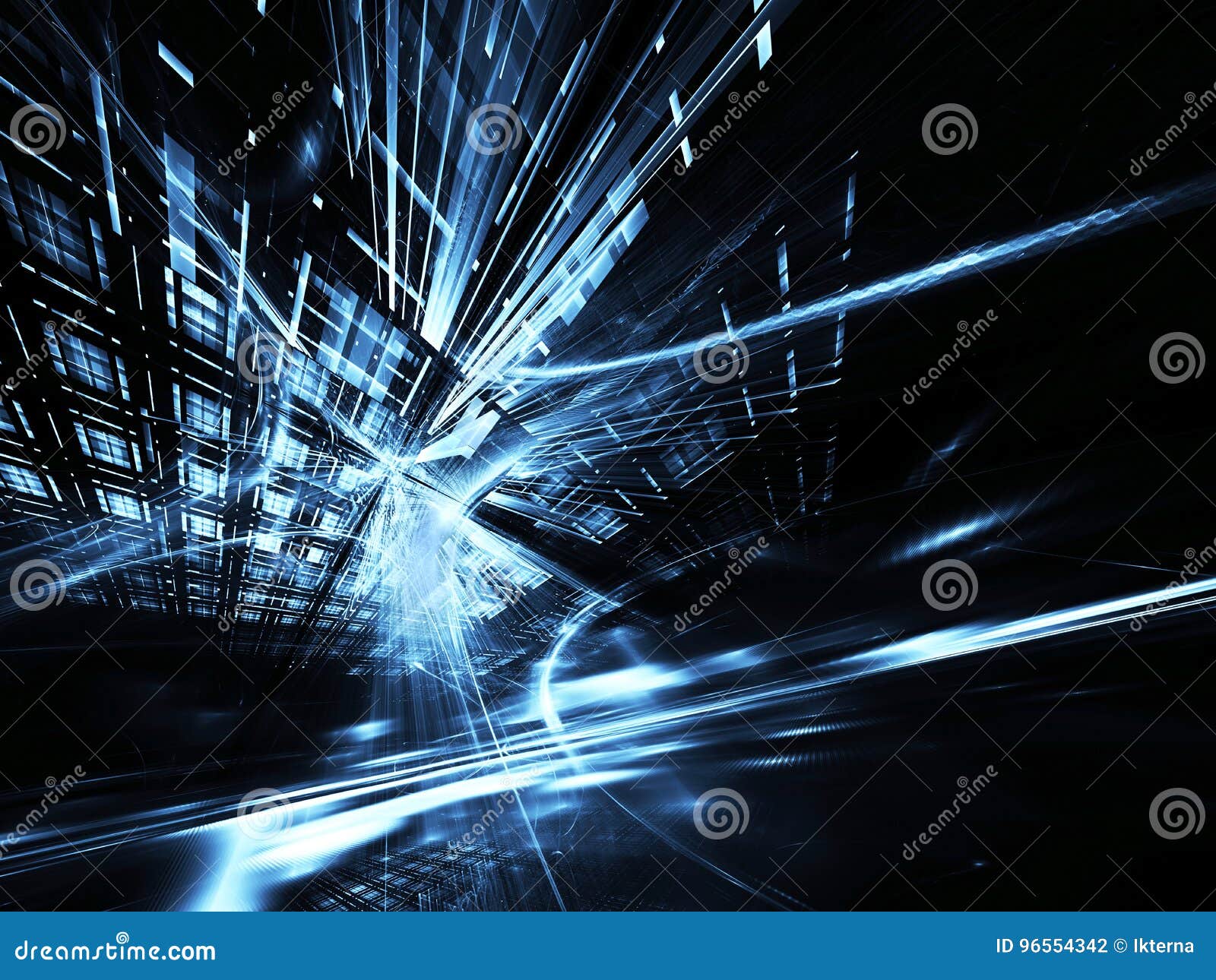 Abstract Technology Illustration, 3D Illustration Stock Illustration ...