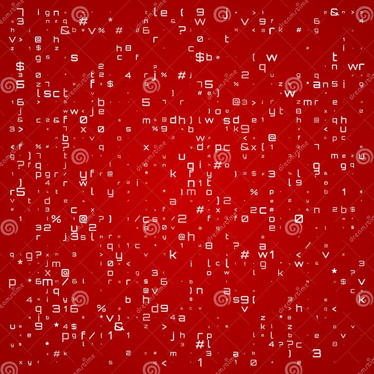 Abstract Technology Illustration with Different Symbols. Abstract Code ...