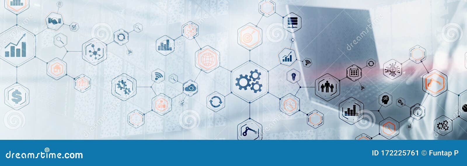 Abstract Technology Industrial Business Process Organisation Structure ...