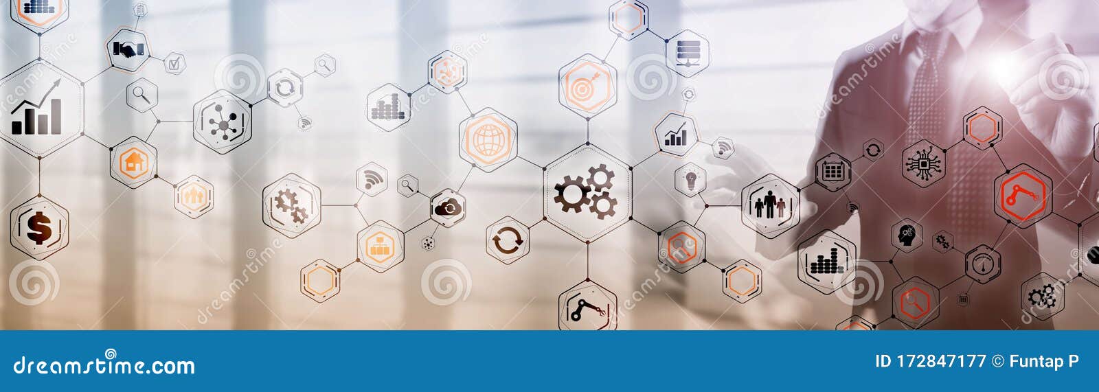 Abstract Technology Industrial Business Process Organisation Structure ...