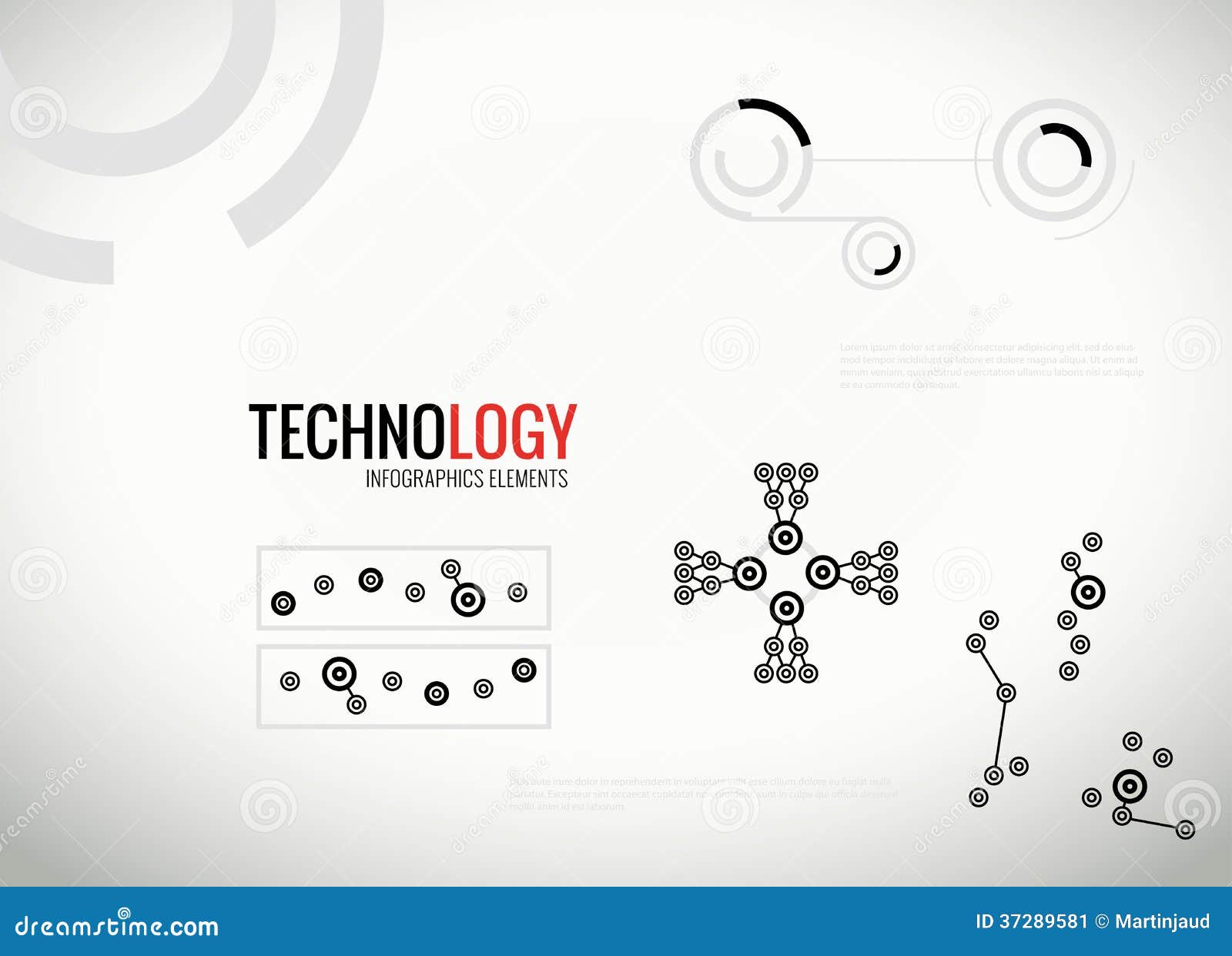 Abstract Technology Infographics Elements Stock Vector - Illustration ...