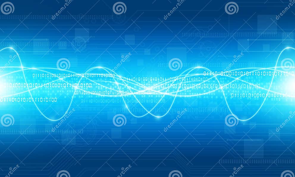 Abstract Technology Internet Connection Background Stock Illustration ...