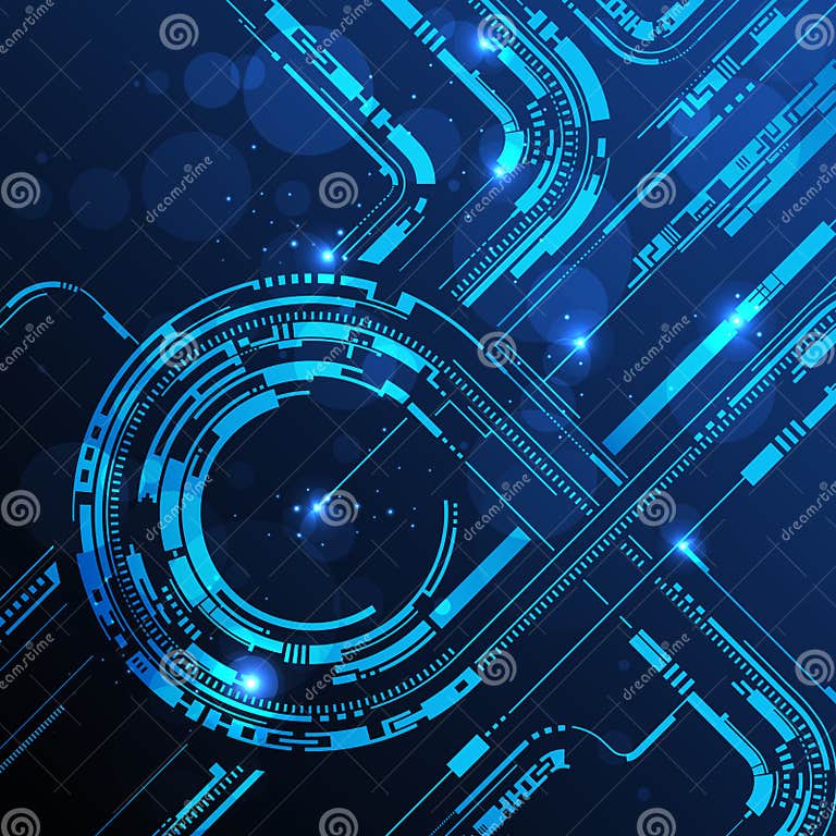 Abstract Technology Line Background Stock Vector - Illustration of ...