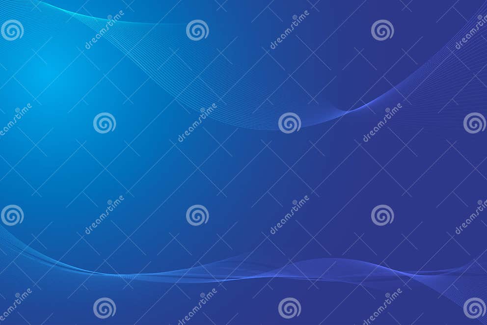 Abstract Technology Line on Blue Background. Science and Network ...