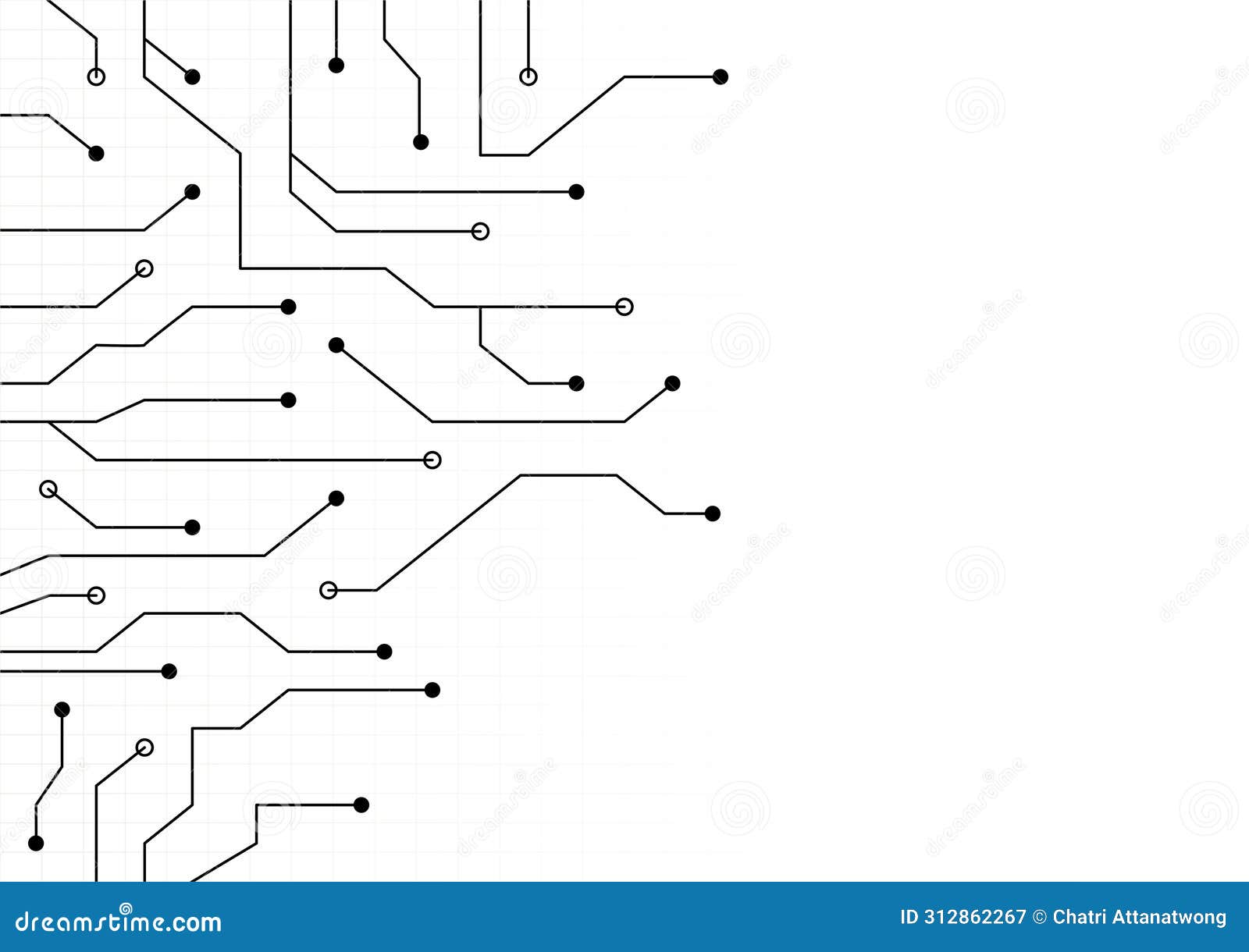 Abstract Technology Line and Dot Connection Geometric Circuit Broad ...
