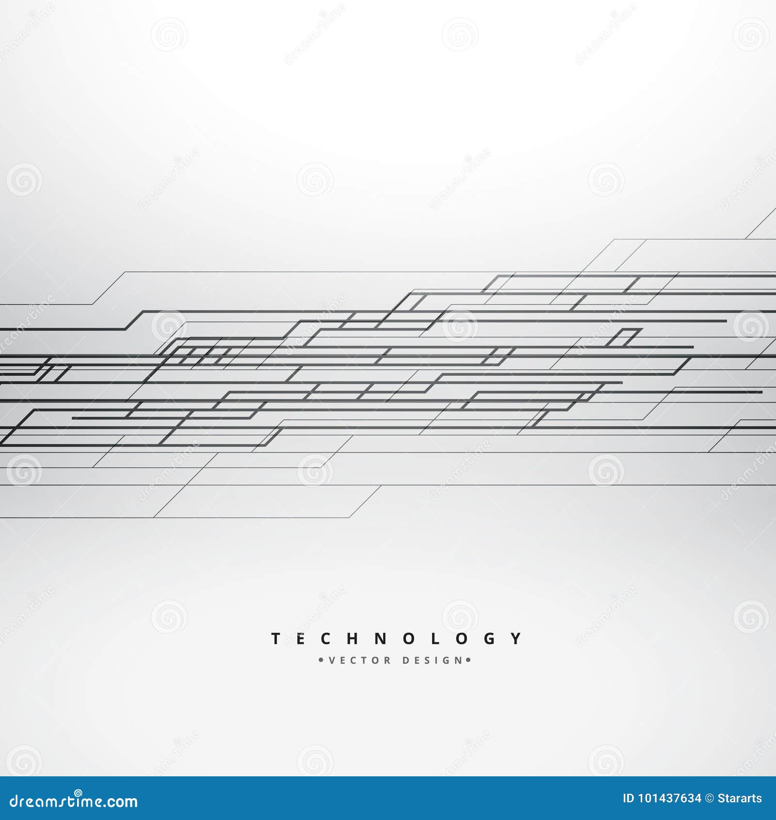 Abstract Technology Lines Background Vector Design Illustration Stock ...