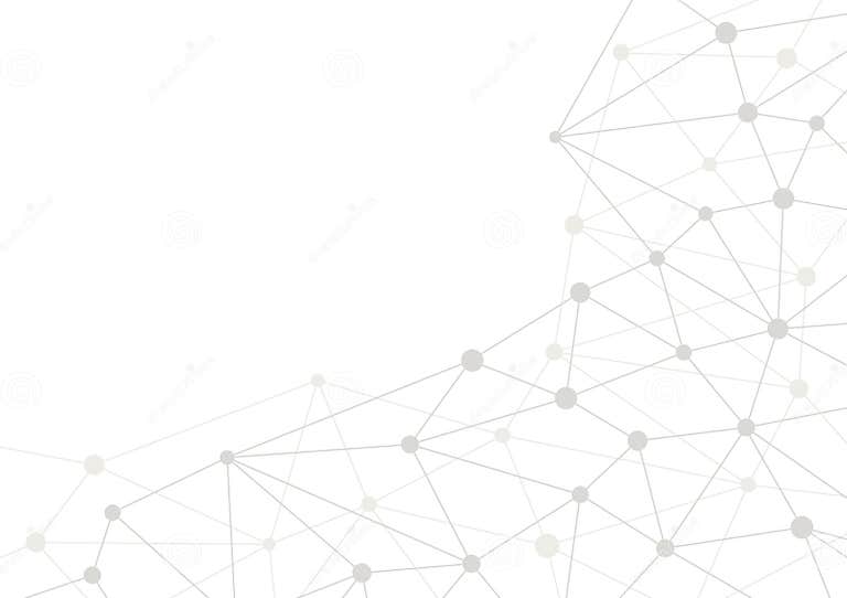 Abstract Technology Lines and Dots Connection Geometric Polygon Mesh ...