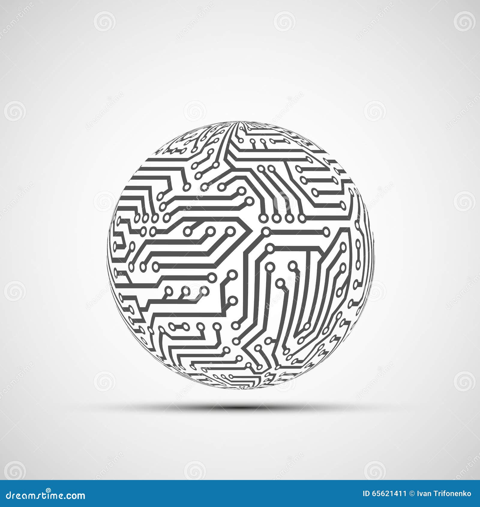 Abstract Technology Logo. Cartoon Vector | CartoonDealer.com #65621411