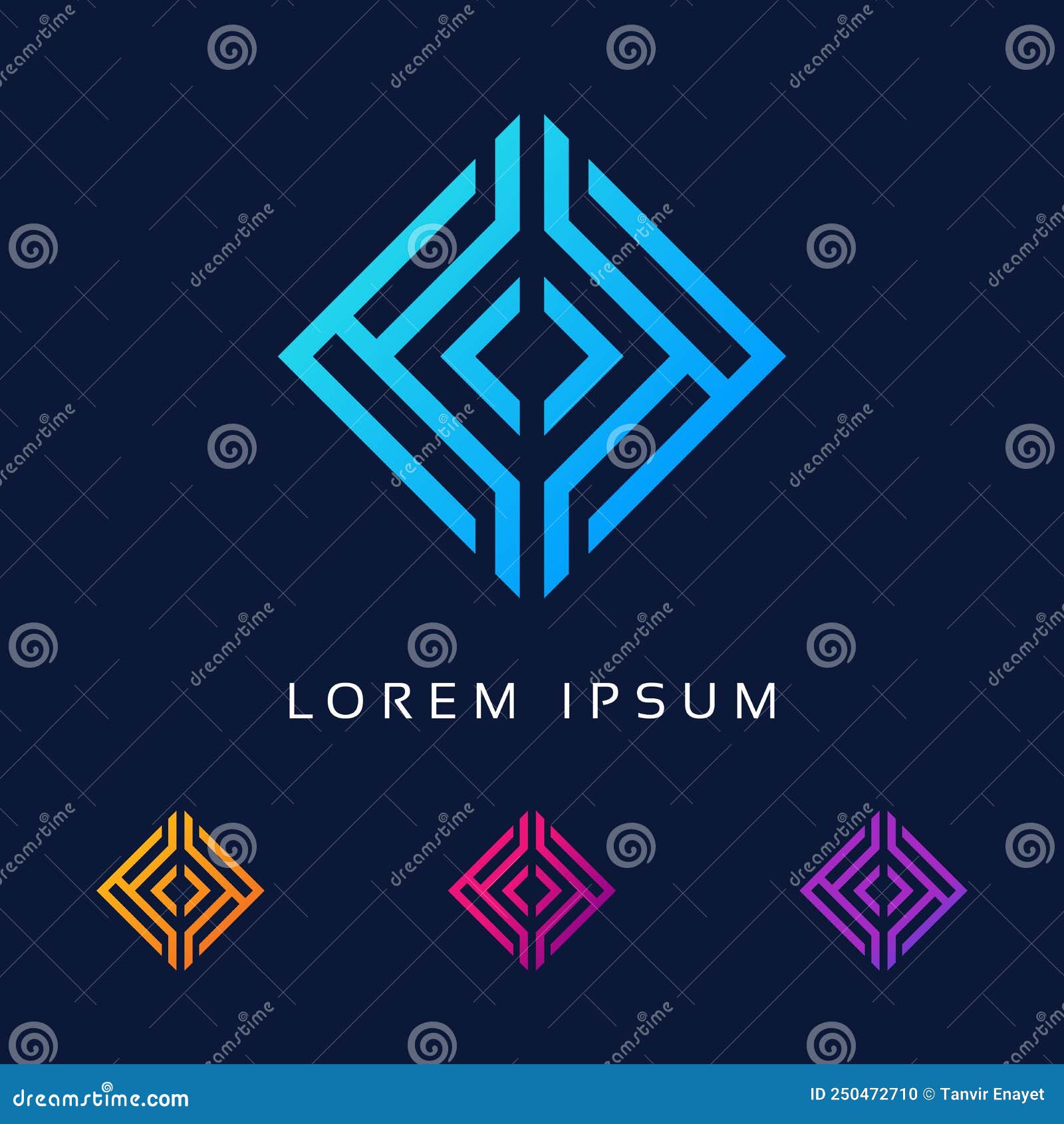 Abstract Technology Logo Design Stock Vector - Illustration of tech ...