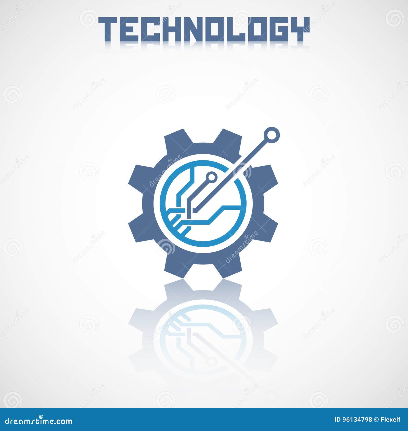 Abstract Technology Logo with Reflect. Stock Vector - Illustration of ...