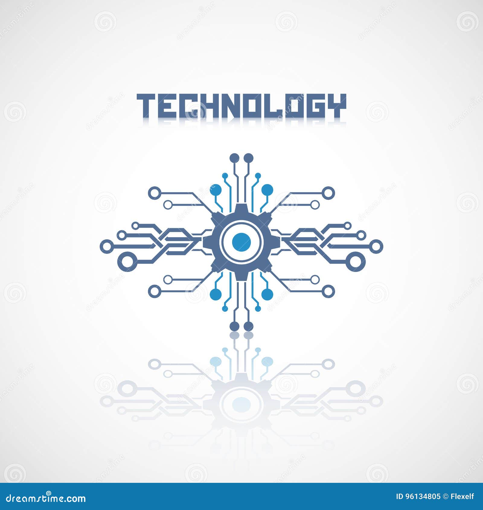Abstract Technology Logo with Reflect. Stock Vector - Illustration of ...
